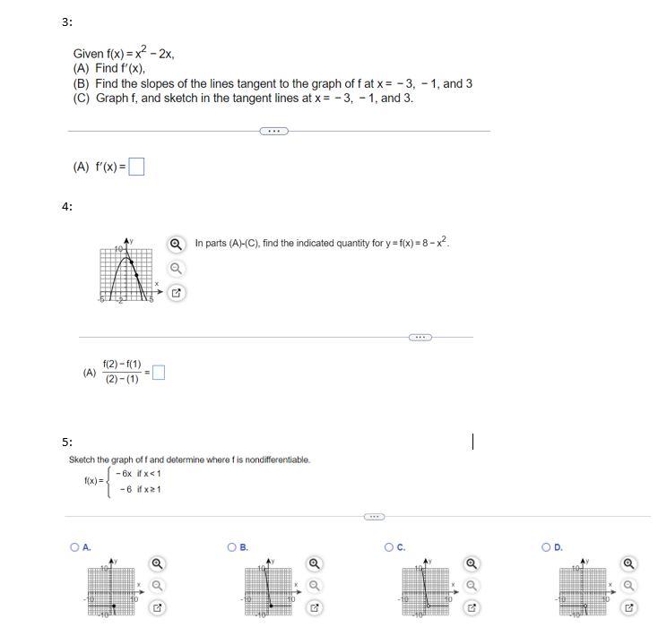 Solved Given \( f(x)=x^{2}-2 x \) (A) Find \( f^{\prime}(x) | Chegg.com