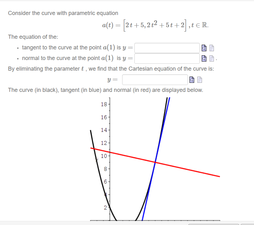 Solved Consider the curve with parametric equation | Chegg.com