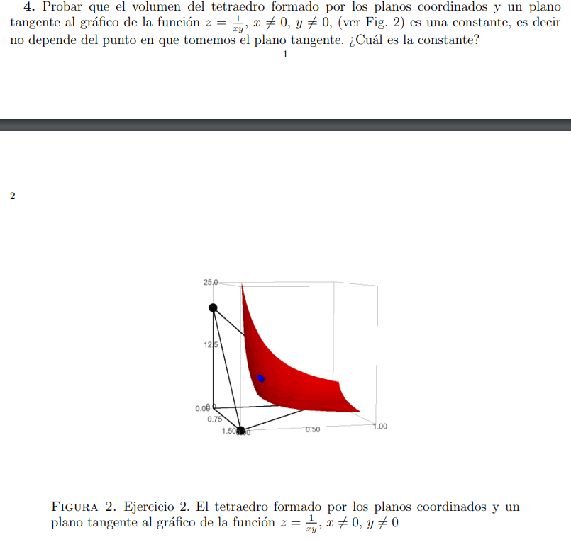 Solved 4. Probar que el volumen del tetraedro formado por | Chegg.com