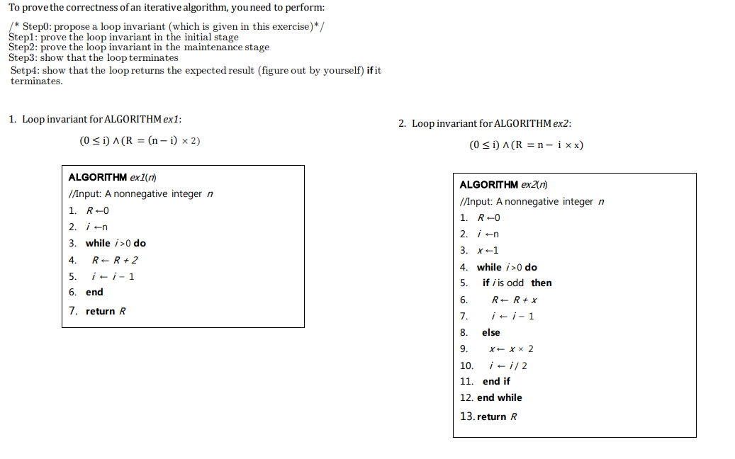 To Prove The Correctness Of An Iterative Algorithm 5488