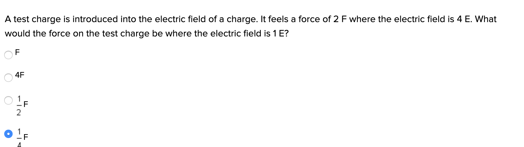 Solved A test charge is introduced into the electric field | Chegg.com