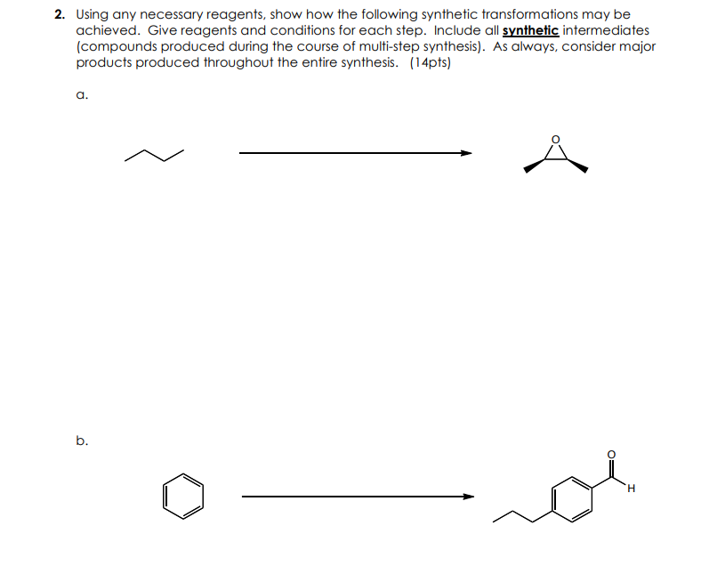Solved Using any necessary reagents, show how the following | Chegg.com