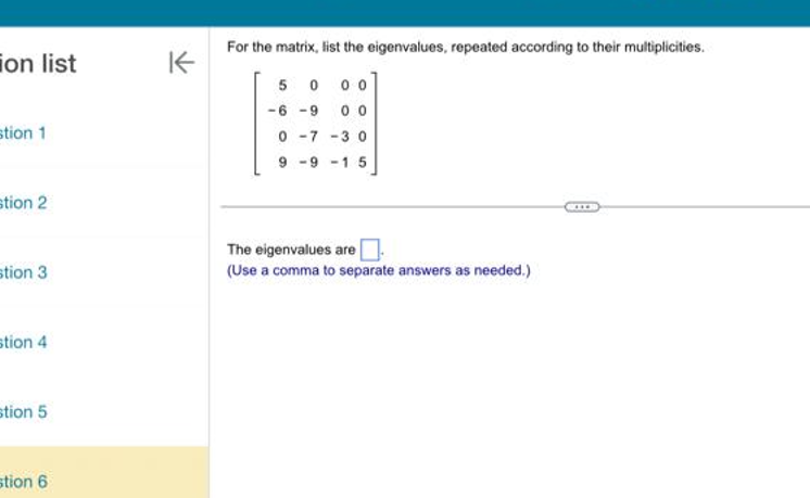 Solved Question List K Find The Characteristic Polynomial
