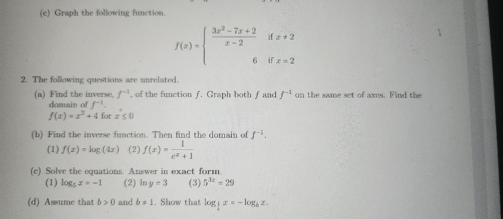 Solved (c) Graph the following function. | Chegg.com