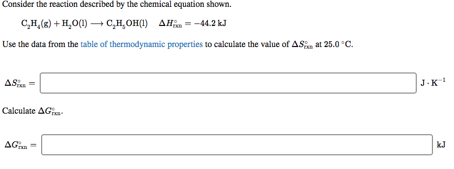 Solved Consider The Reaction Described By The Chemical