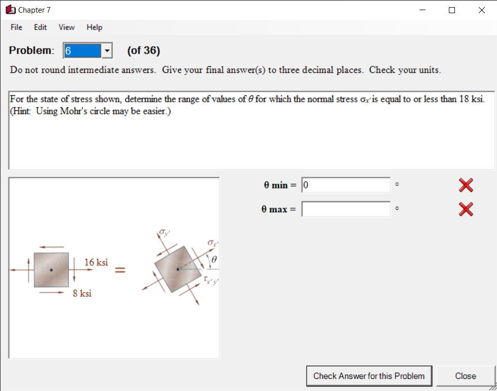 Solved Chapter 7 - Х File Edit View Help Problem: 6 (of 36) | Chegg.com