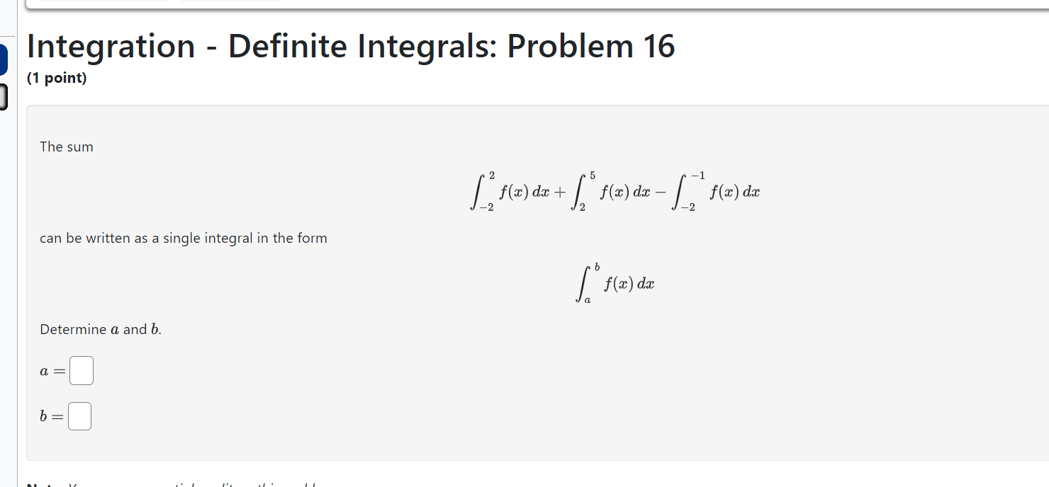 Solved Integration - Definite Integrals: Problem 16 (1 | Chegg.com