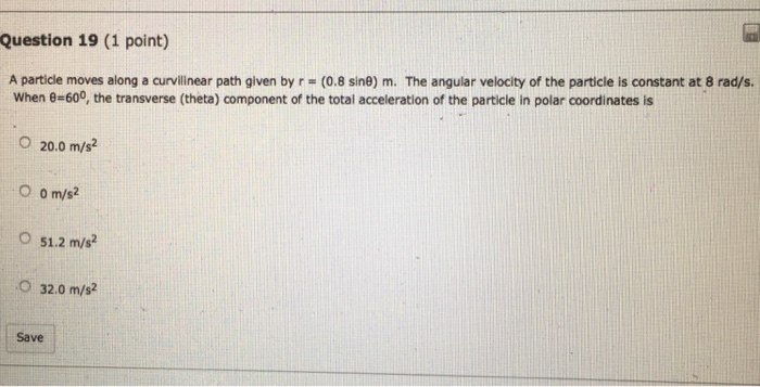 Solved A particle moves along a curvilinear path given by r | Chegg.com