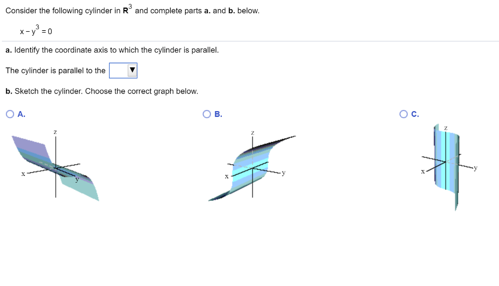 Solved Consider the following cylinder in R3 and complete | Chegg.com