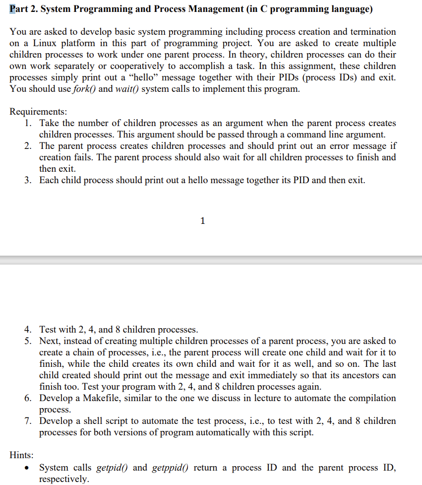Solved Part 1. Shell Experiences and Programming You are | Chegg.com