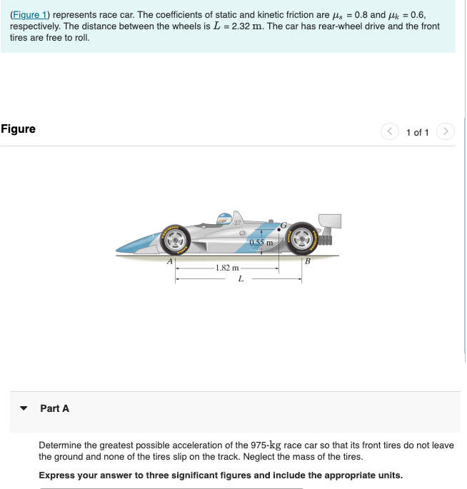 Solved (Figure 1) represents race car. The coefficients of | Chegg.com
