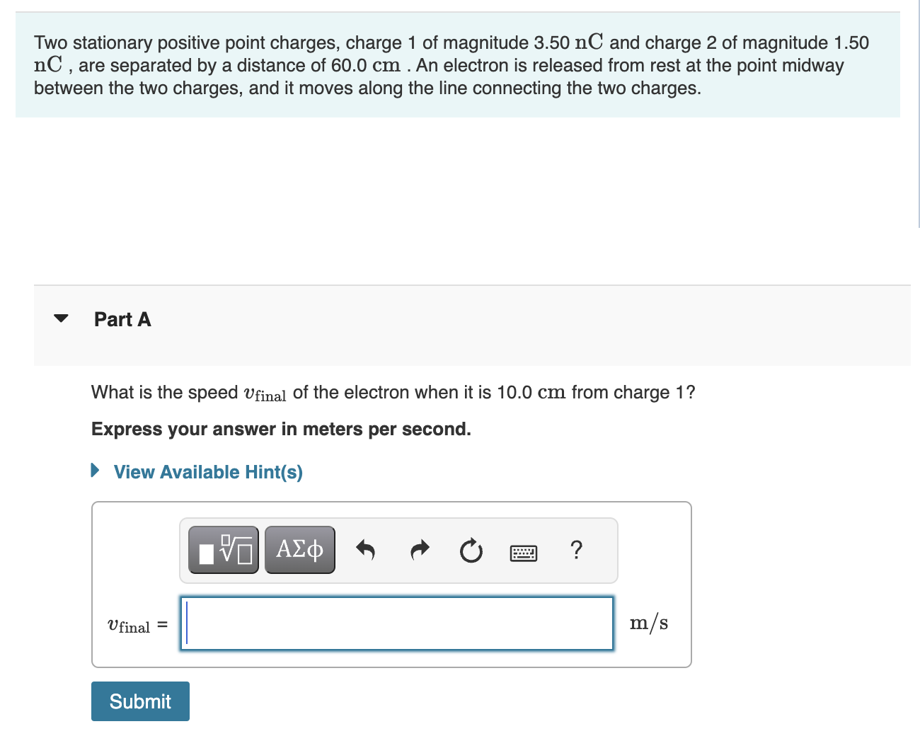 Solved Two stationary positive point charges, charge 1 of | Chegg.com