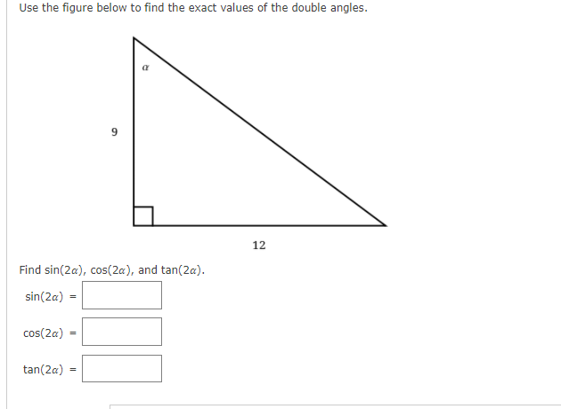 Solved Use the figure below to find the exact values of the | Chegg.com