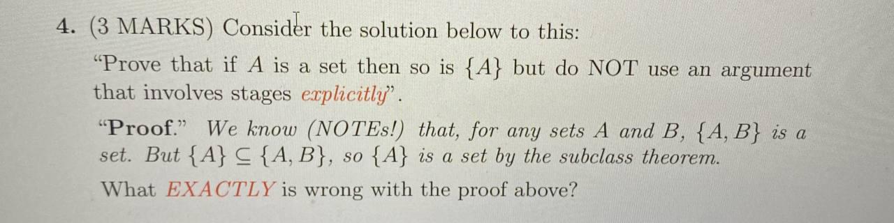 Solved 4. (3 MARKS) Consider the solution below to this: | Chegg.com