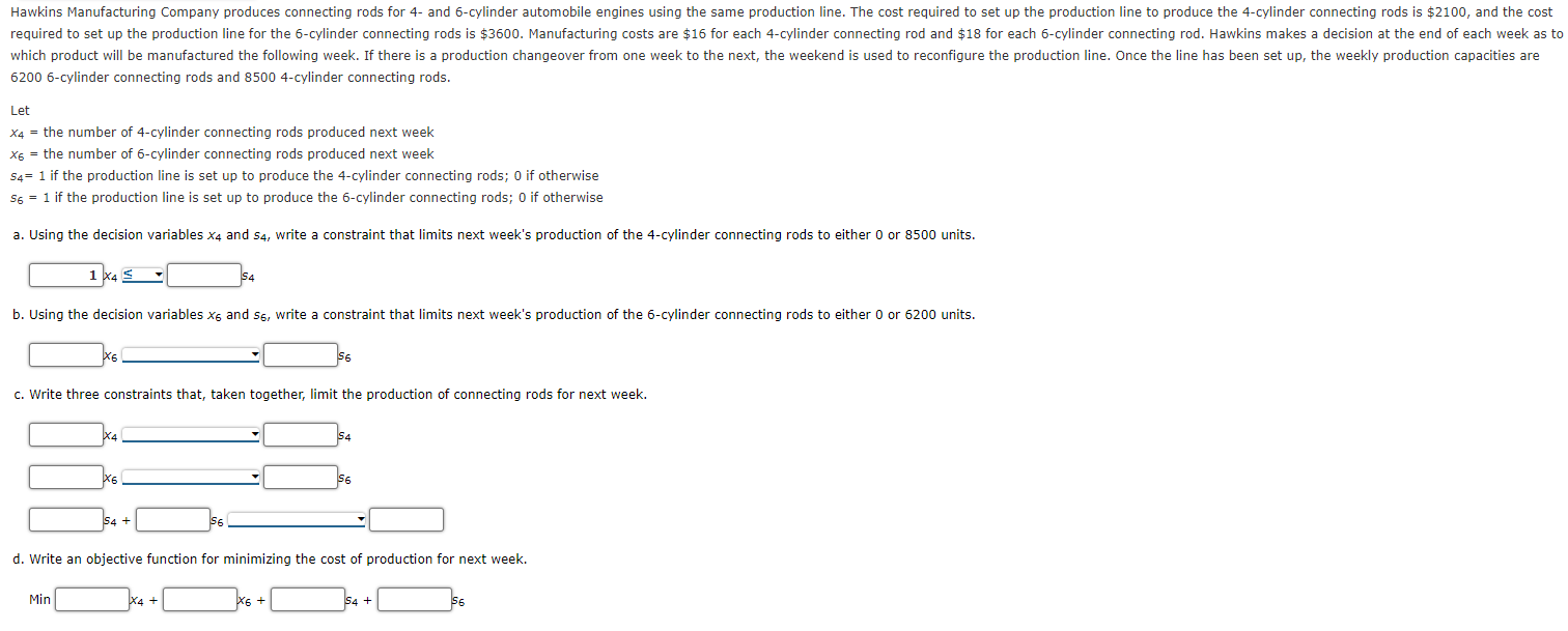 Solved Problem 11-9 (Algorithmic) Hawkins Manufacturing | Chegg.com