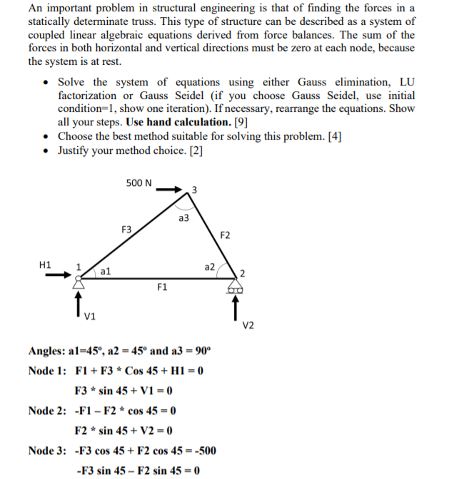 Solved An important problem in structural engineering is | Chegg.com