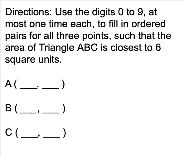 Solved Directions: Use the digits 0 to 9, at most one time | Chegg.com