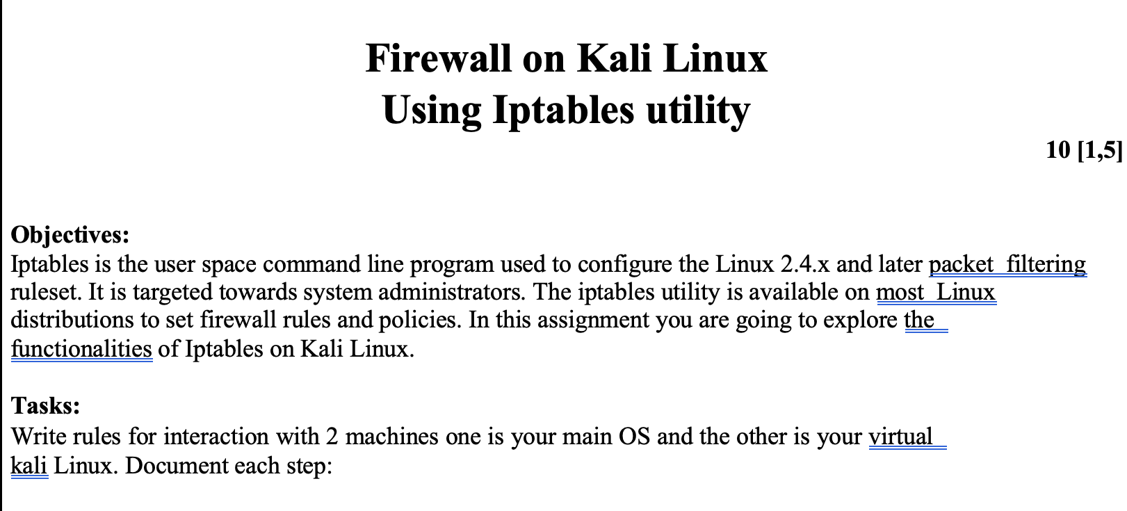 Solved Firewall On Kali Linux Using Iptables Utility 10