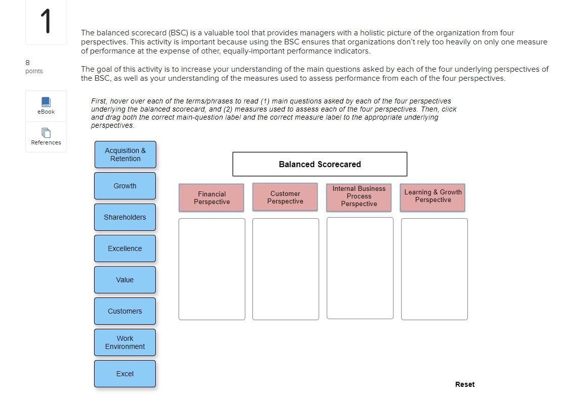 Solved The balanced scorecard (BSC) is a valuable tool that | Chegg.com