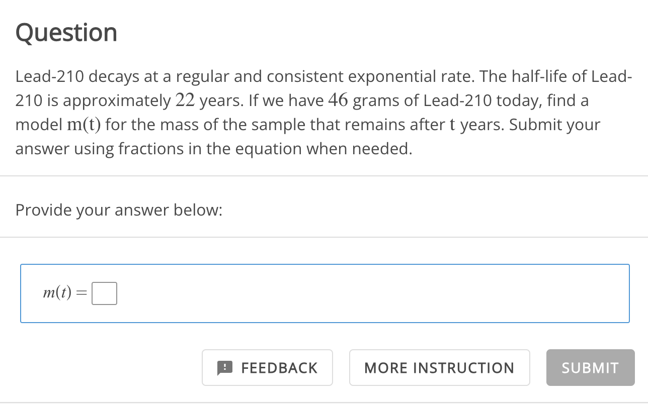 Solved Lead-210 decays at a regular and consistent | Chegg.com