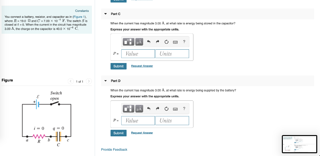 Solved Constants PartA You connect a battery, resistor, and | Chegg.com