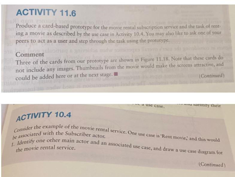 Solved ACTIVITY 11.6 O obce Produce a card-based prototype | Chegg.com