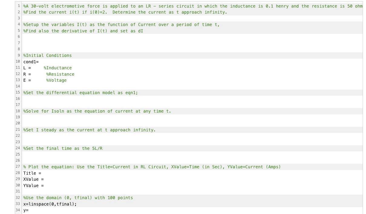 Solved A 30-volt electromotive force is applied to an LR - | Chegg.com