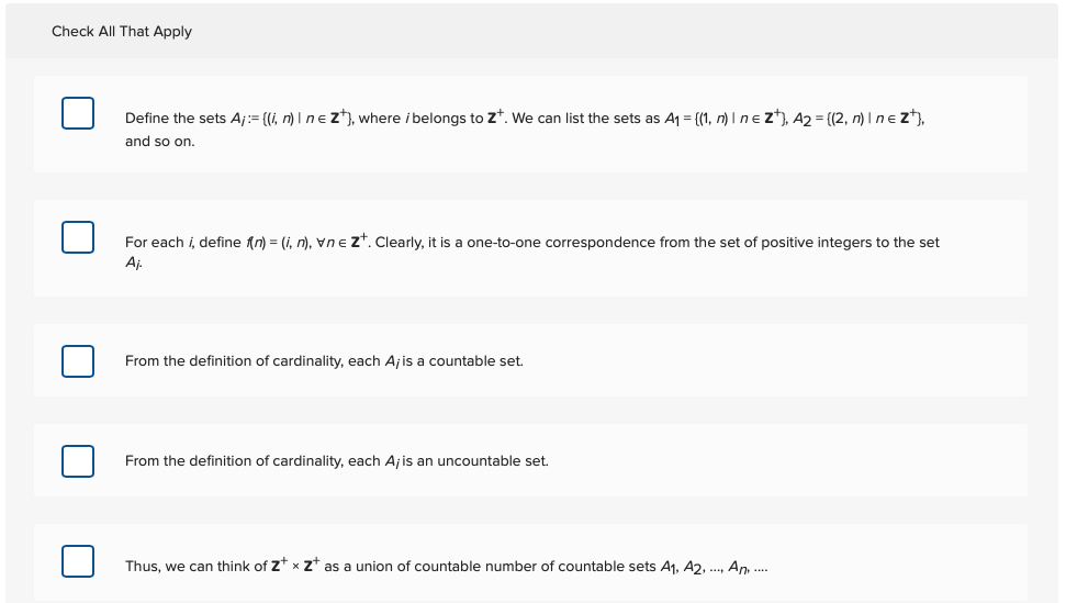 Solved Identify the correct steps involved in proving that | Chegg.com