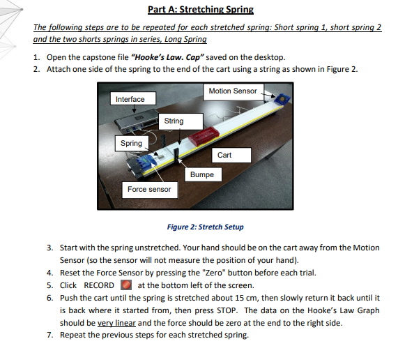 Solved Part A: Stretching Spring The following steps are to | Chegg.com