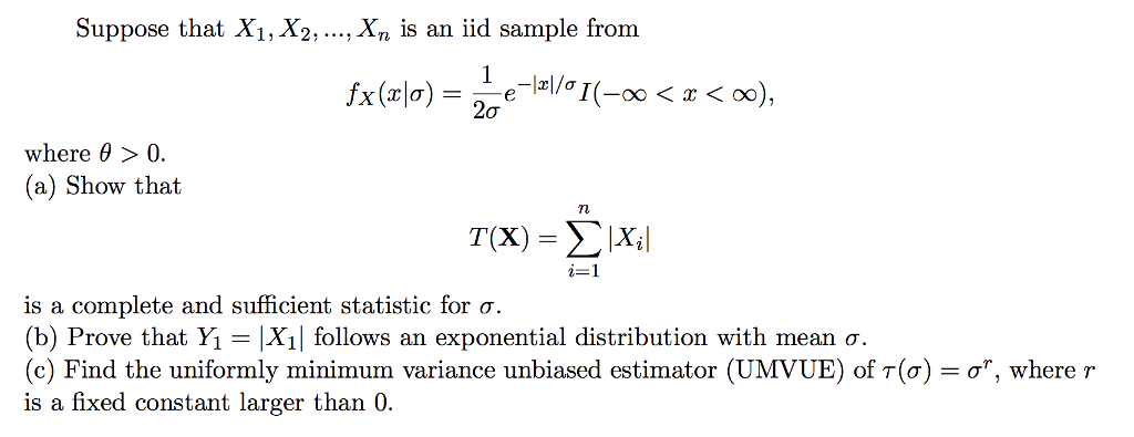 Solved Suppose that Xi, X2, ..., Xn is an iid sample from | Chegg.com