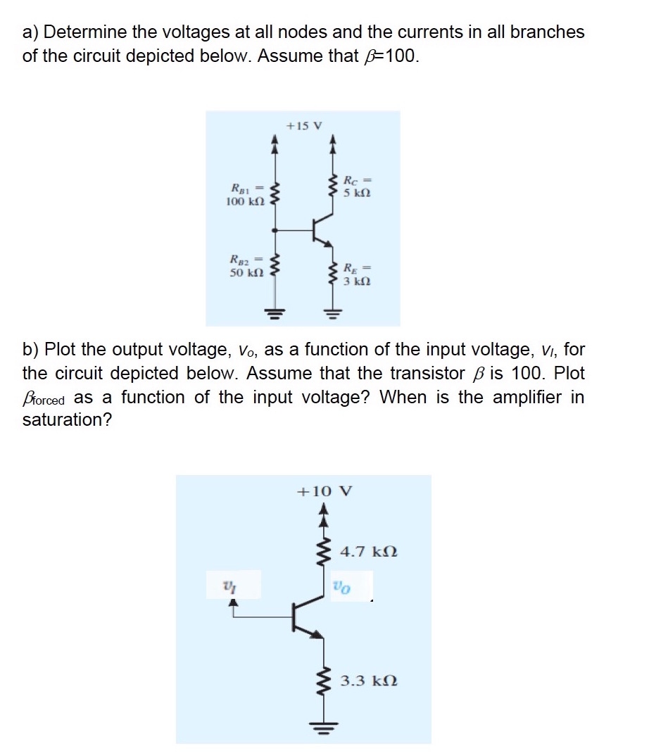 Solved a) Determine the voltages at all nodes and the | Chegg.com