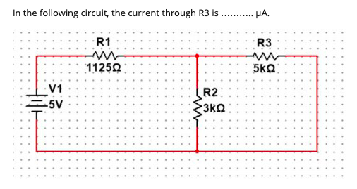 Solved In the following circuit, the current through R3 is. | Chegg.com