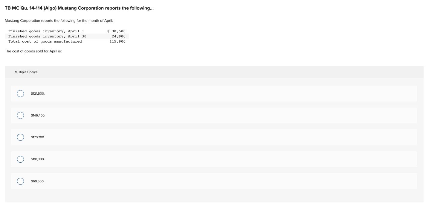 Solved TB MC Qu. 14-114 (Algo) Mustang Corporation reports | Chegg.com Solved TB MC Qu. 14-114 (Algo) Mustang Corporation reports | Chegg.com
