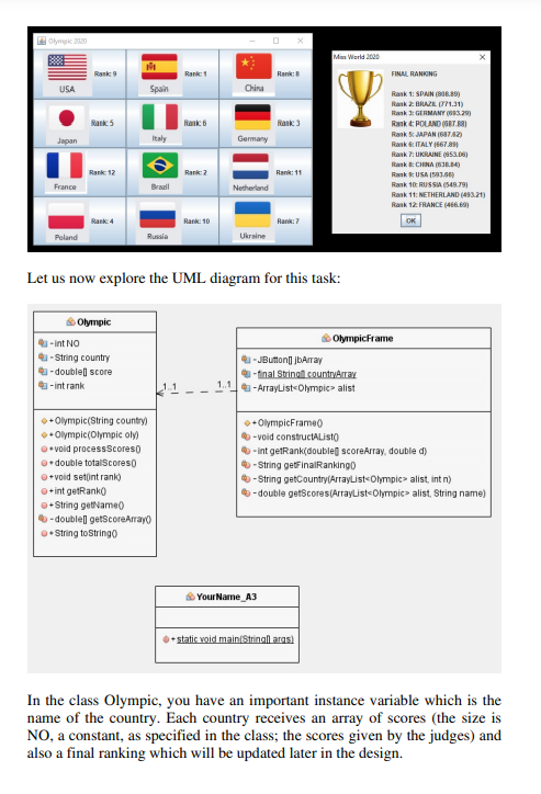 Objectives: Practice java programming with GUI Task | Chegg.com