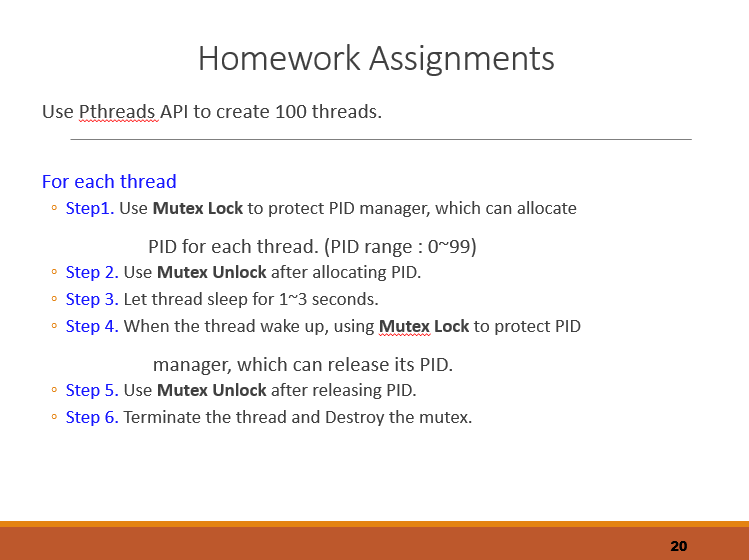 Use Pthreads Api To Create 100 Threads Operating 