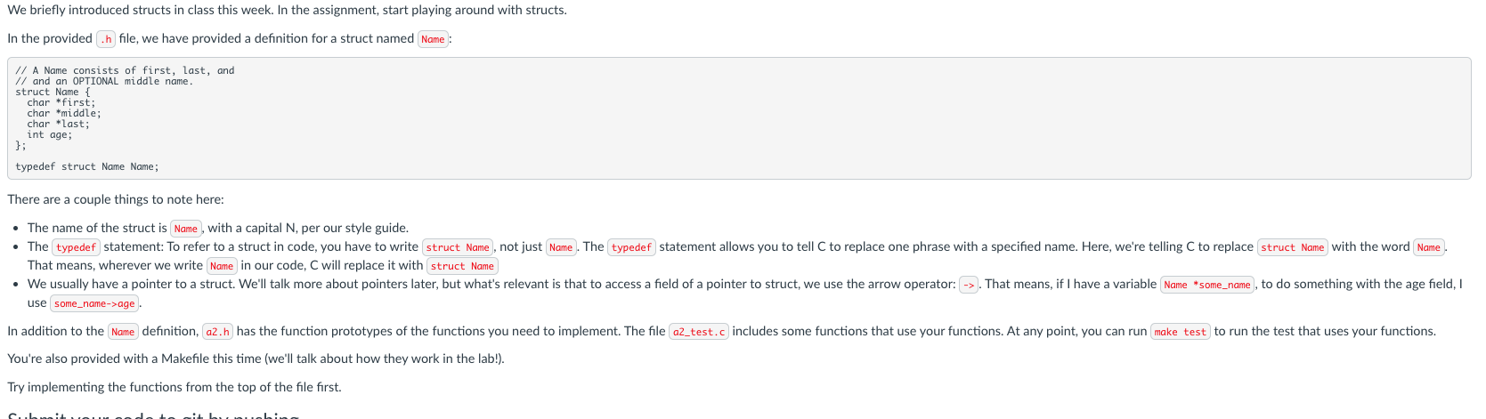 Solved We briefly introduced structs in class this week. In | Chegg.com