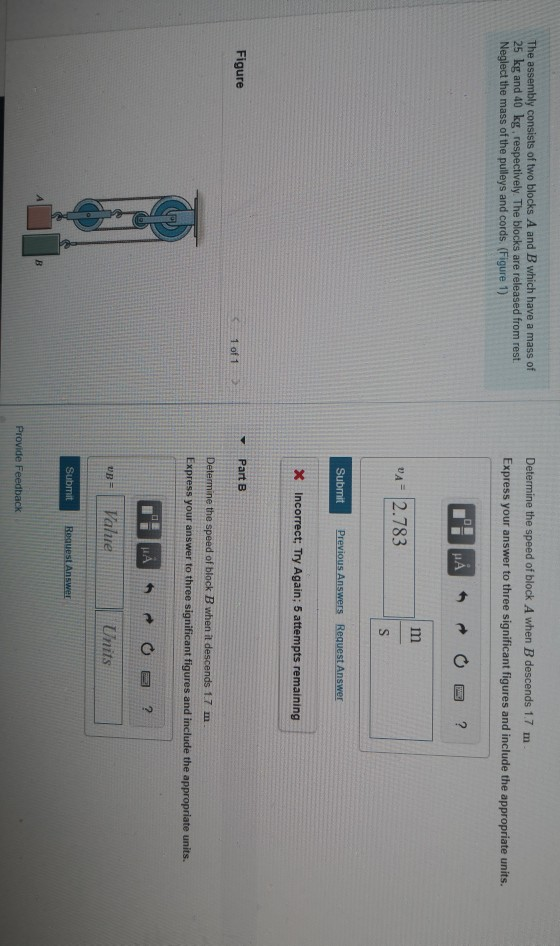 Solved The assembly consists of two blocks A and B which | Chegg.com