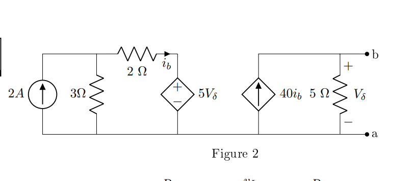 Solved For the circuit in Figure 2, ﻿find the Thévenin | Chegg.com