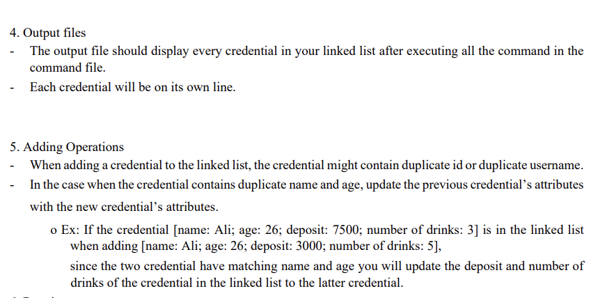 Solved 1. Introduction Given a list of credentials as input, | Chegg.com
