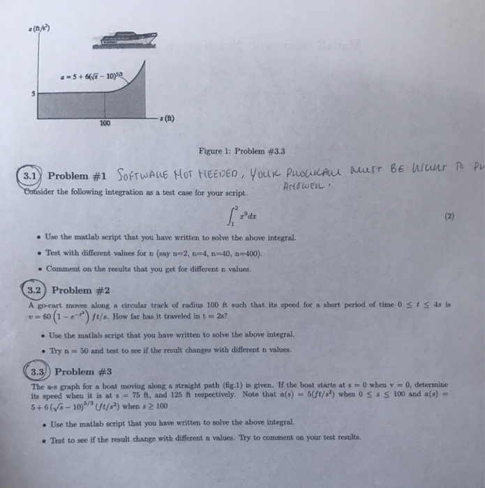 Solved Matlab assignment: Numerical integration MECH 2330- | Chegg.com