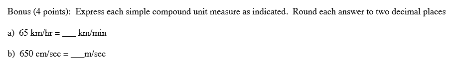 Solved Bonus (4 points): Express each simple compound unit | Chegg.com