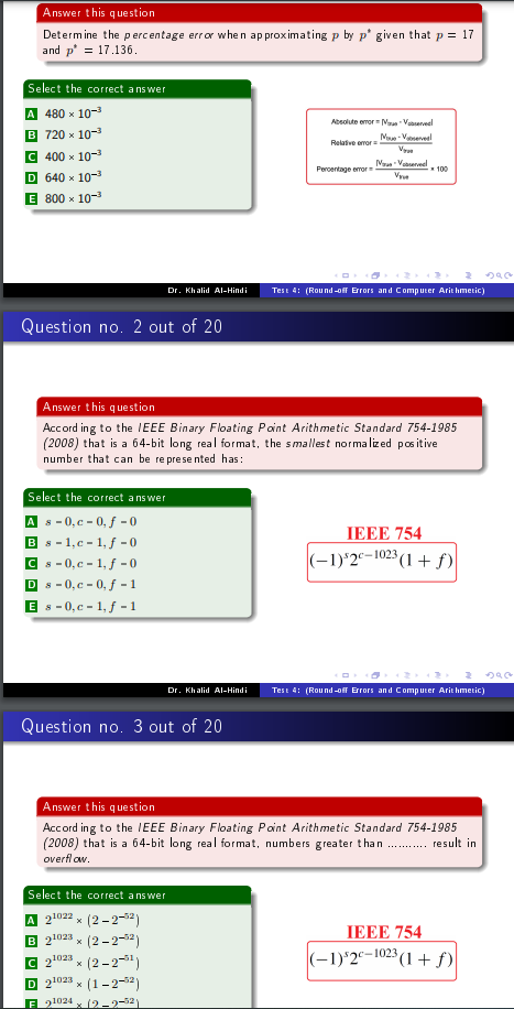 Solved Determine the percentage error when approximating p | Chegg.com
