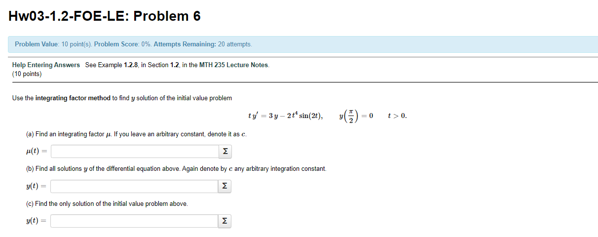 Solved Hw03-1.2-FOE-LE: Problem 6 Problem Value: 10 | Chegg.com