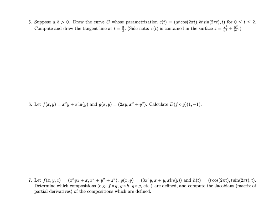 Solved 5. Suppose a, b > 0. Draw the curve C whose | Chegg.com