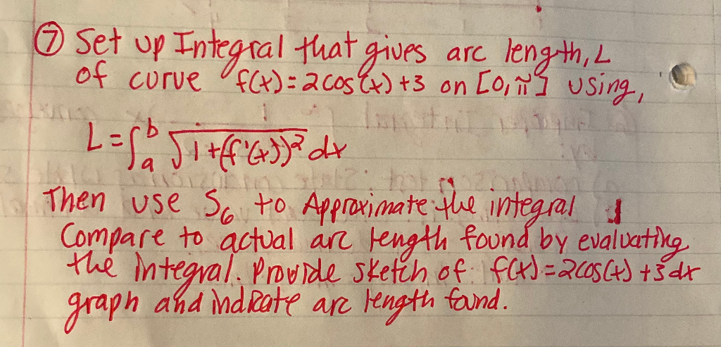 Solved Set up Integral that gives are length, L of curve | Chegg.com