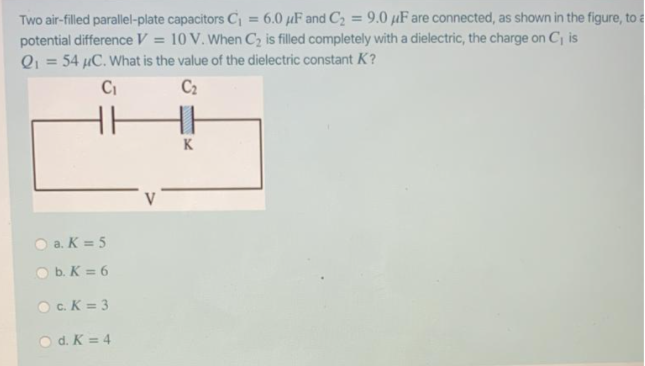 Solved Two air-filled parallel-plate capacitors C1 = 6.0 uF | Chegg.com
