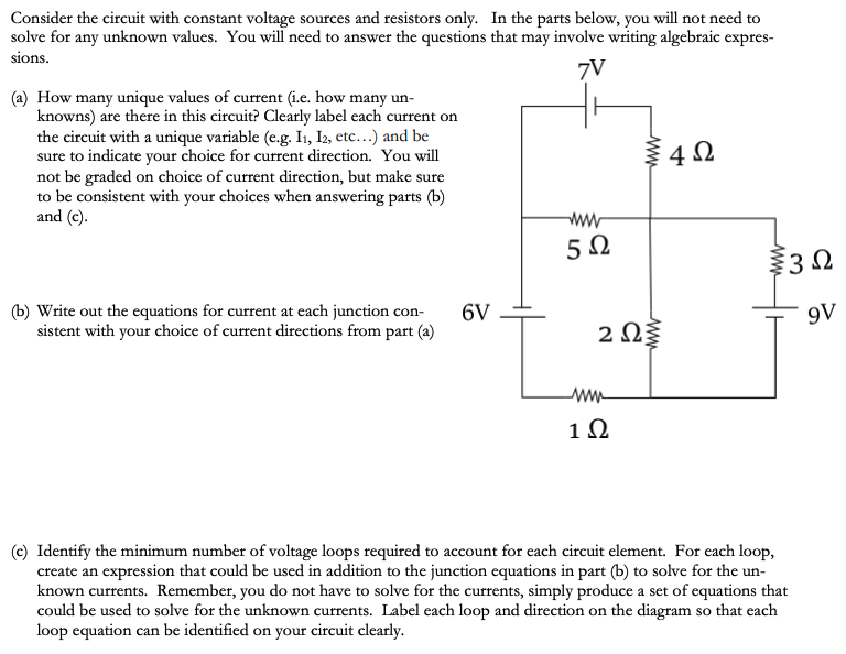 Solved Consider the circuit with constant voltage sources | Chegg.com