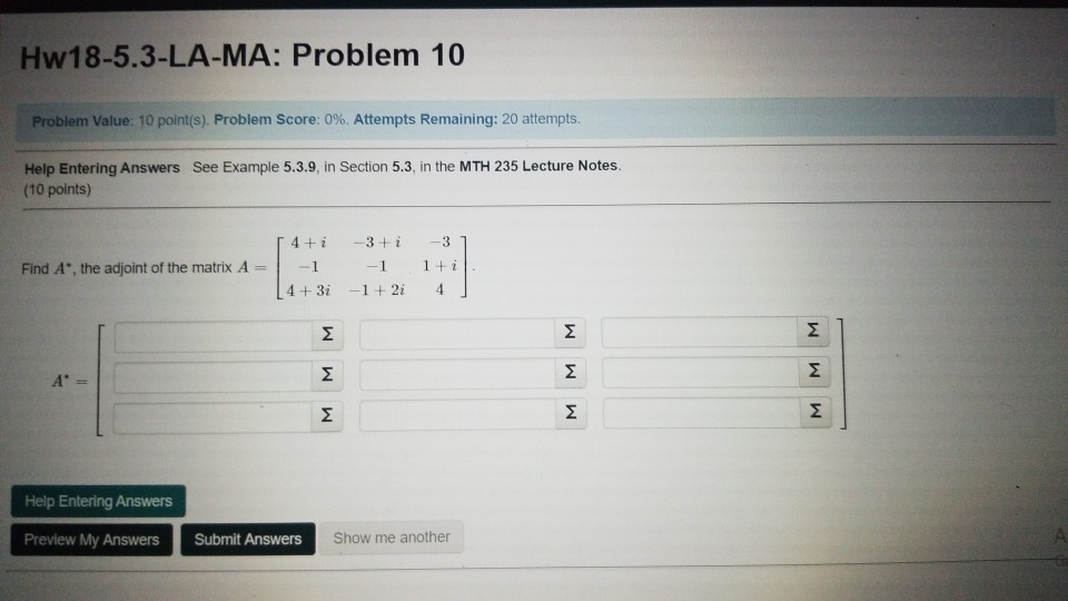 Solved Hw18-5.3-LA-MA: Problem 10 Problem Value: 10 | Chegg.com