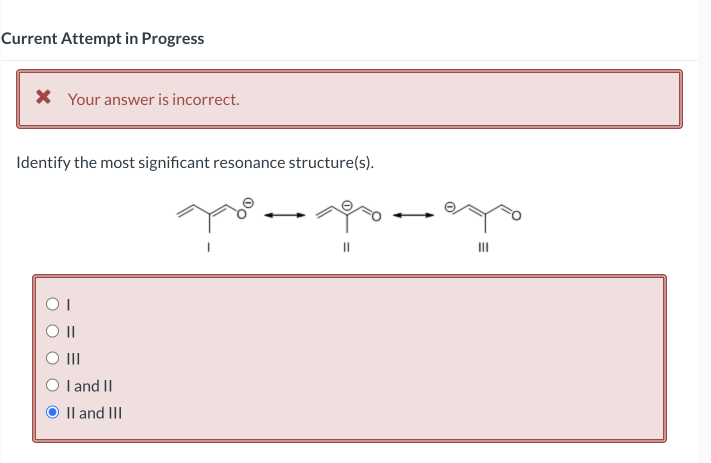 Solved Current Attempt in Progress Your answer is incorrect. | Chegg.com