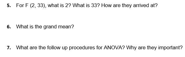 Solved 5. For F (2, 33), what is 2? What is 33? How are they | Chegg.com